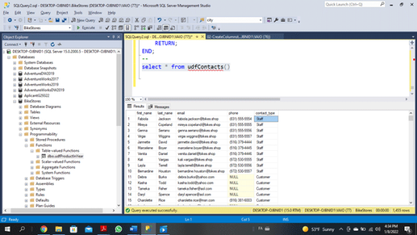 ایجاد توابعی با خروجی جدول در SQL Server -نیک آموز