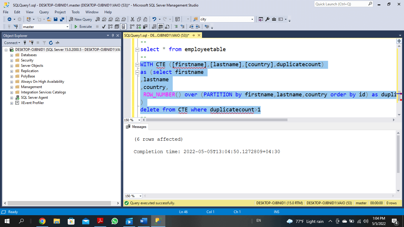 چگونه ردیف‌های تکراری در یک جدول را حذف کنیم؟ - نیک آموز