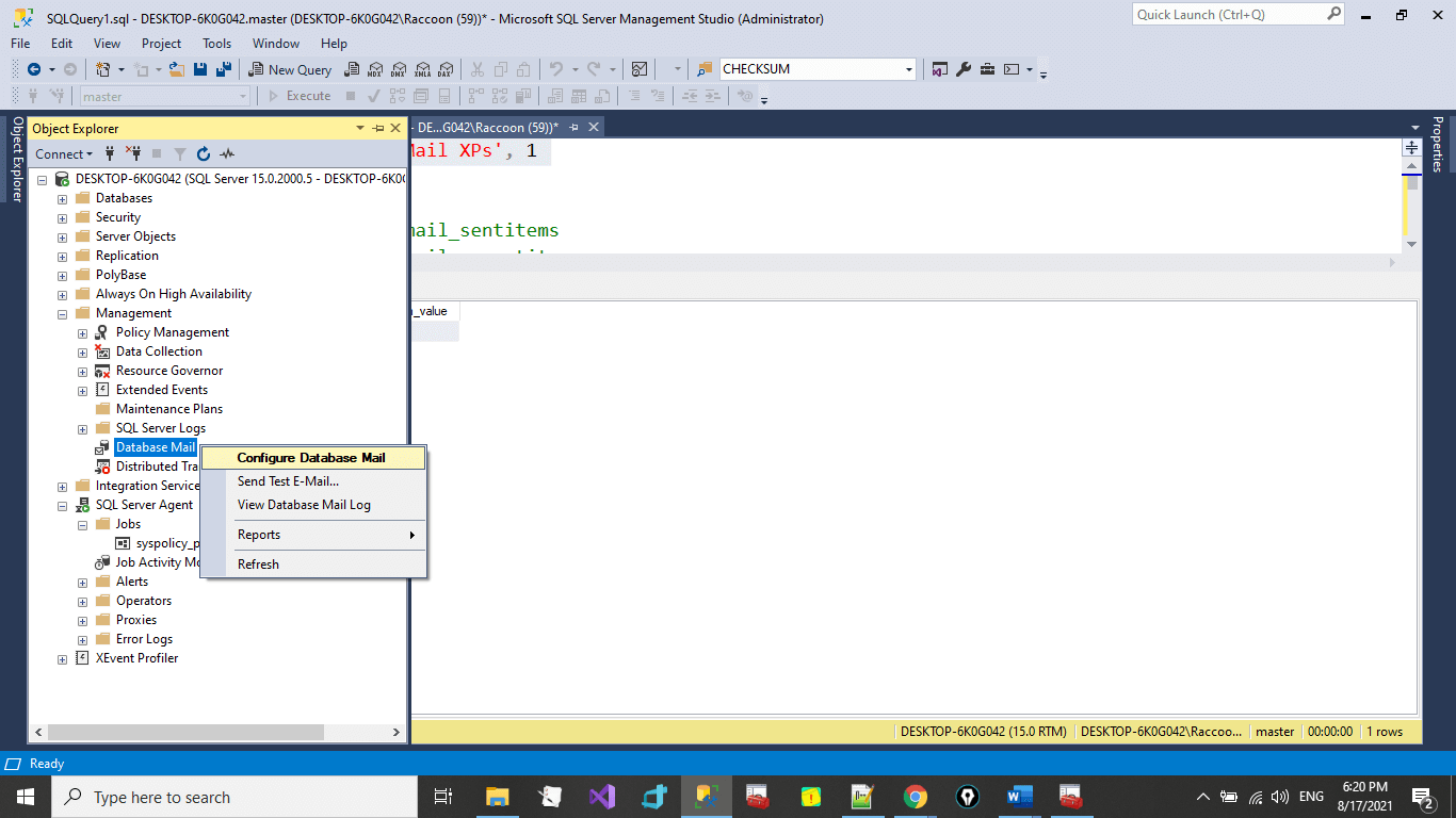 راه اندازی DatabaseMail در SQL Server با استفاده از Gmail - نیک آموز